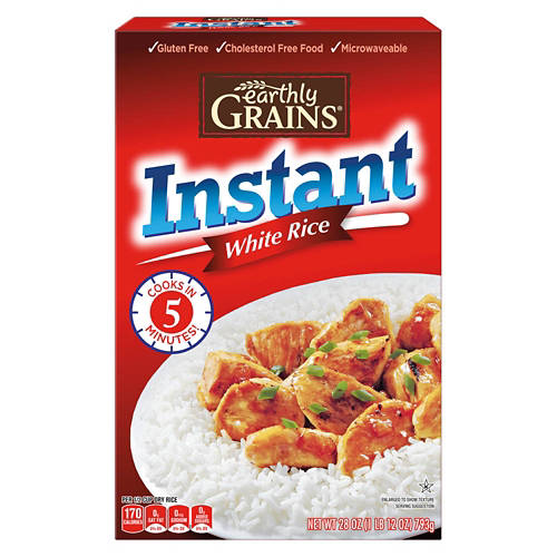 Earthly Grains Instant White Rice, 28 oz